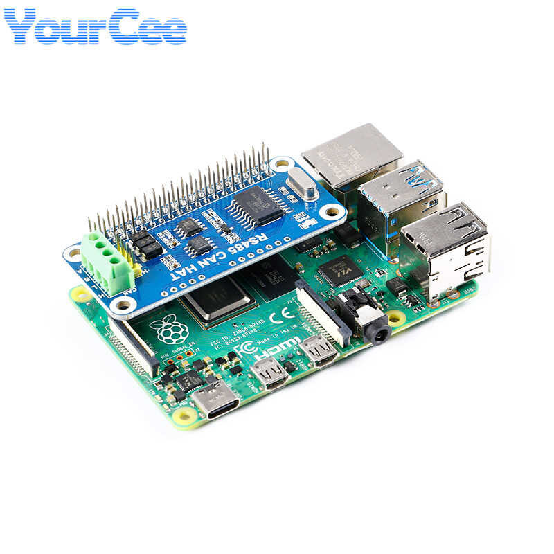 Expansion Board HAT Module for Raspberry Pi 4B/3B+/Zero W RS485 CAN UART Communication PCB ...