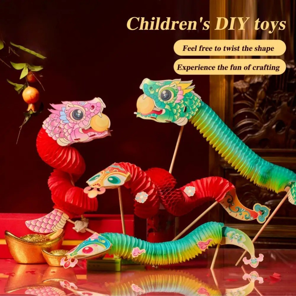 Traditional Chinese New Year Handicraft Snake Toy Snake Garland Paper ...