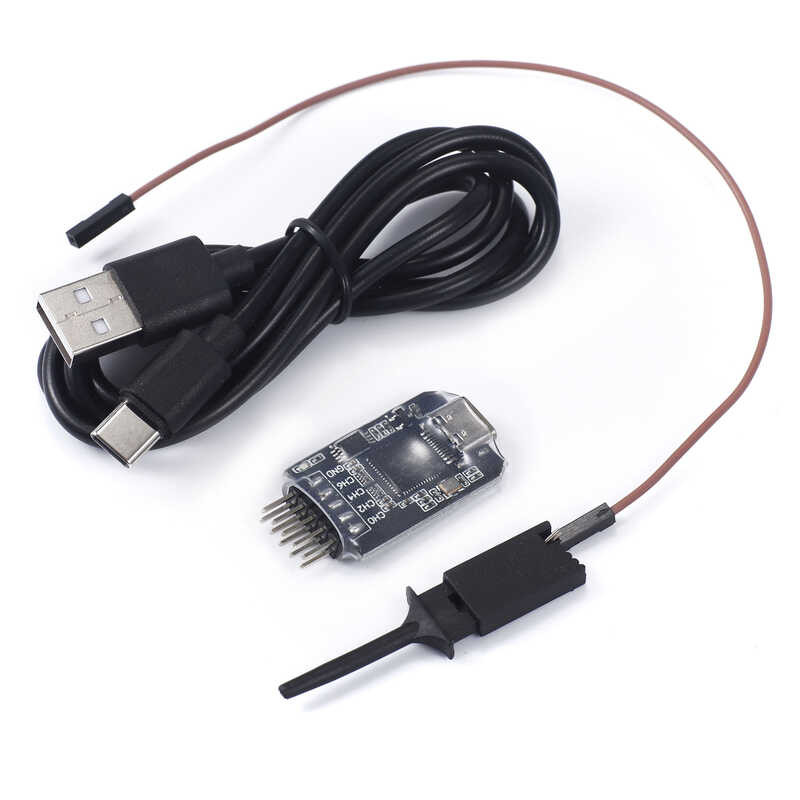 Mini Logic Analyzer Type C Interface Microcontroller Arm Fpga Debugging Tool 24m Sampling 8 Cha