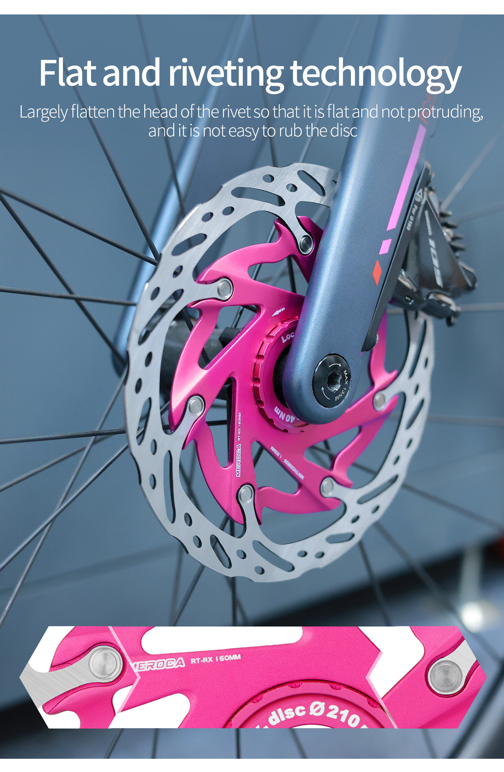 MEROCA Bicycle Center Lock Rotor 140mm160mm hollow heat dissipation ...