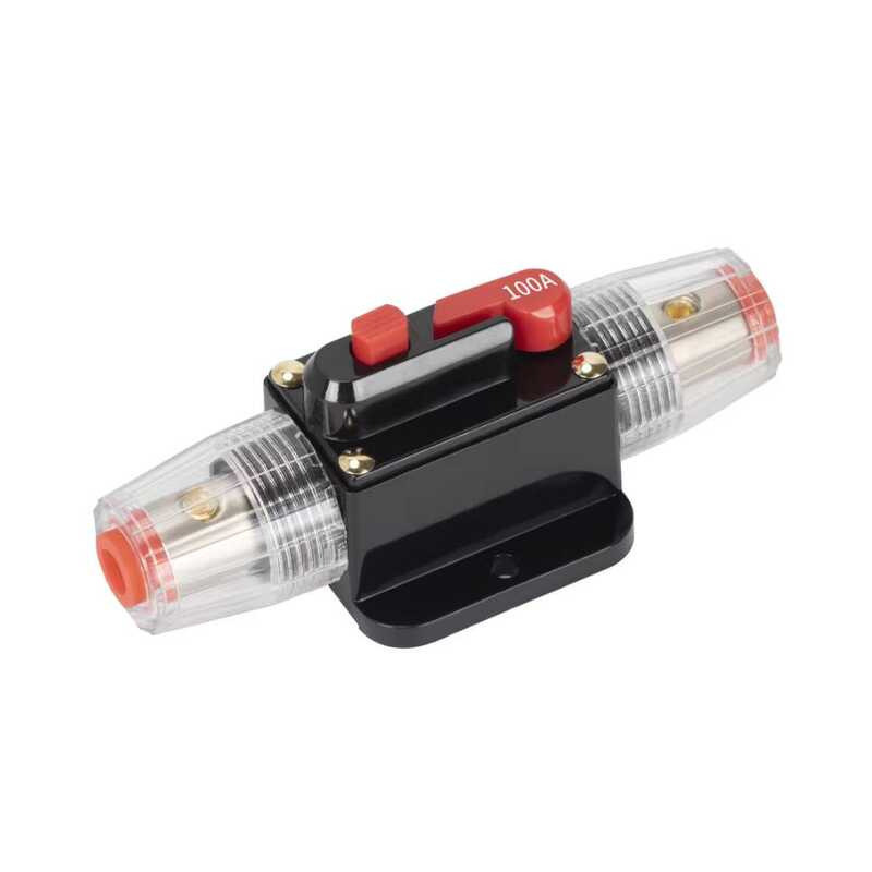 12V24v DC Audio Stereo 100A Manual Switch Reset Car Fuse Holder ...