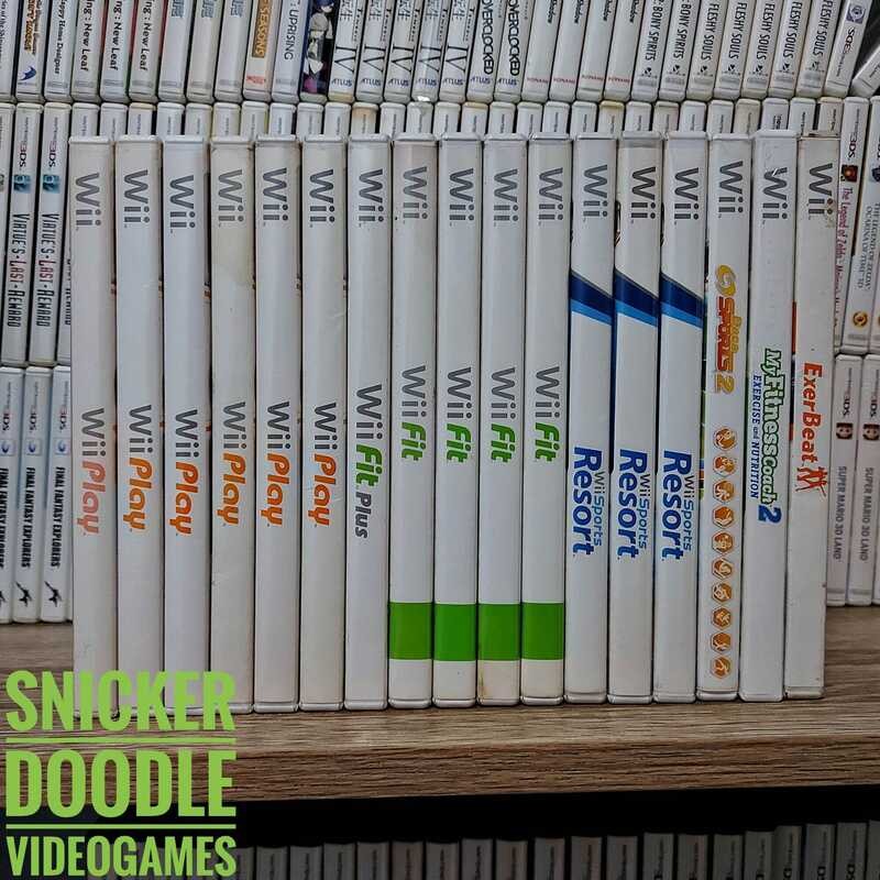 Games: Nintendo Wii Play•Wii Fit•Wii Fit Plus•Wii Resort•Deca Sports 2 ...
