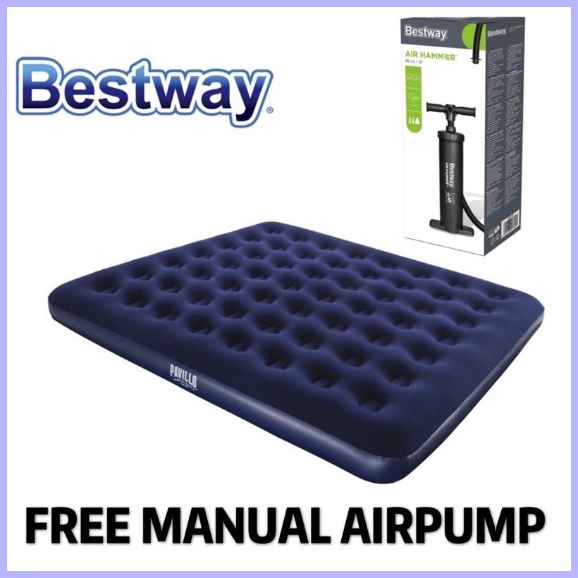 Bestway Double Bed Inflatable Bed Airbed with Free Airpump 67002 ♨ ∏ ...