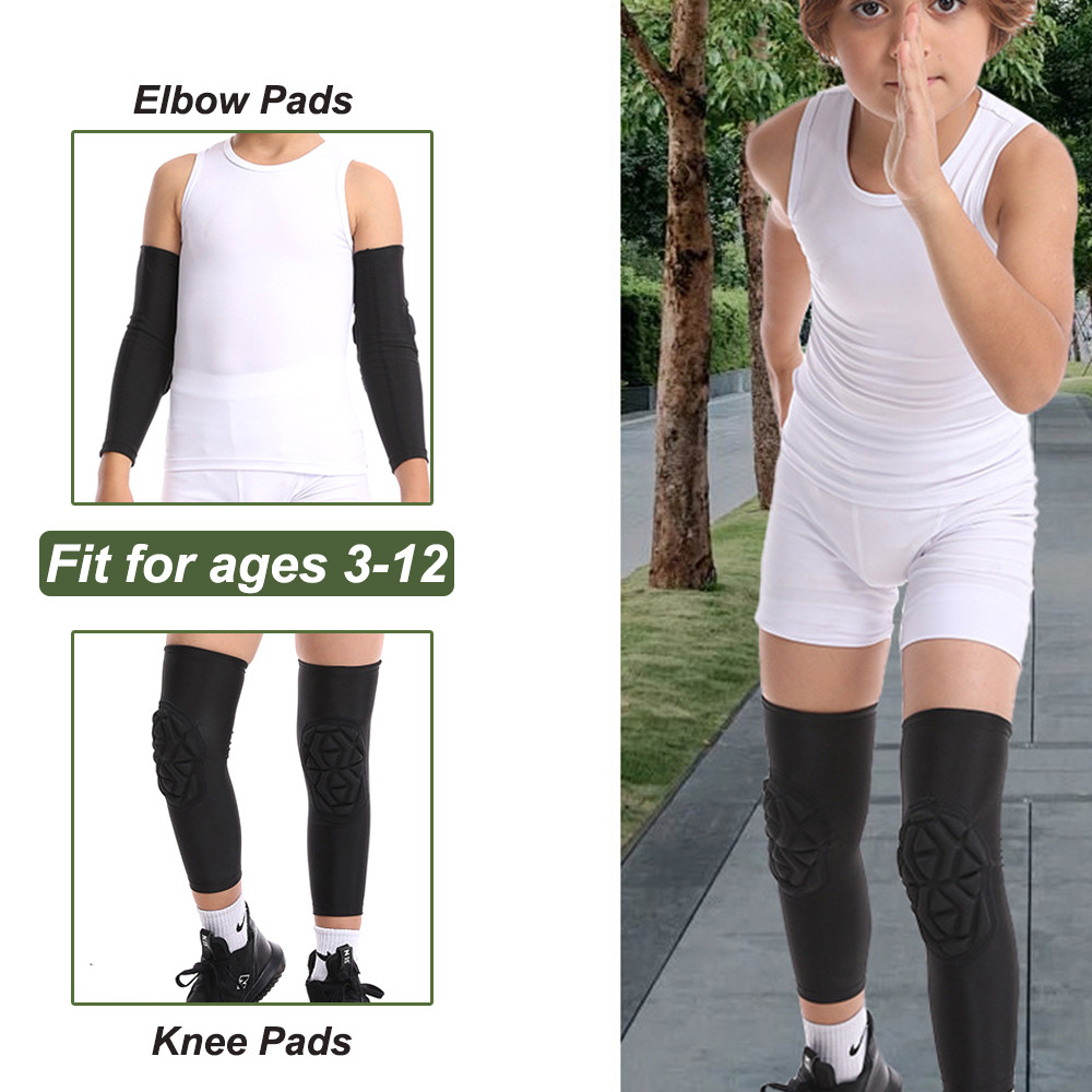 1PCS Knee and Elbow Pads for Kids Youth Honeycomb Compression Sleeves ...