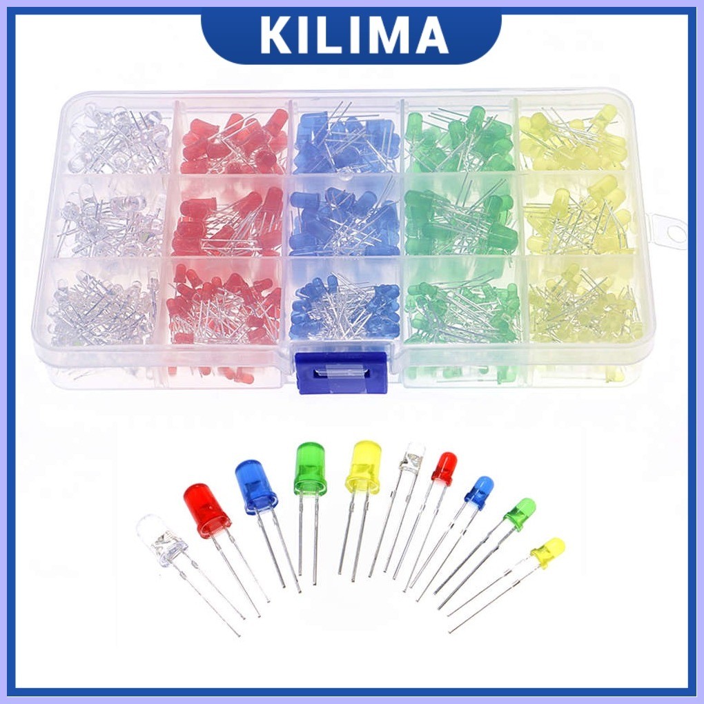 200Pcs 3mm 5mm LED Diode Assorted Kit DIY LED set White Yellow Red ...
