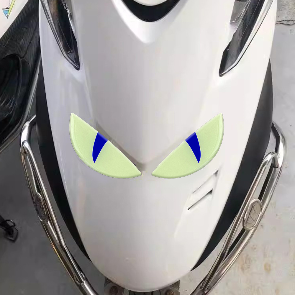 1Pair Fashion Waterproof 3D Stereoscopic Devil's Eyes Luminous Stickers ...