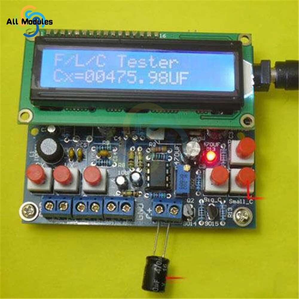 Digital LCD Secohmmeter Frequency Capacitance Inductance Meter ...