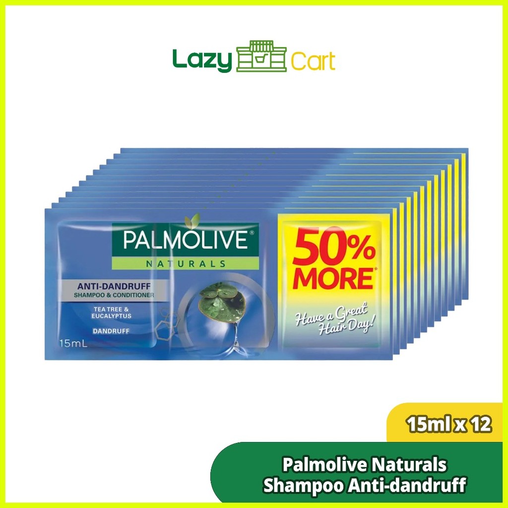 Lazycart 12pcs 15ml Palmolive Naturals Shampoo Anti-dandruff (blue ...