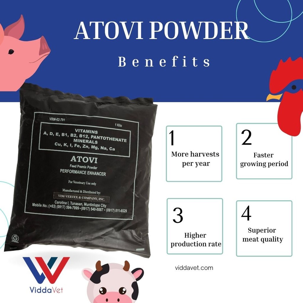 ATOVI Powder nanotechnology for livestock swine poultry fish pets birds ...