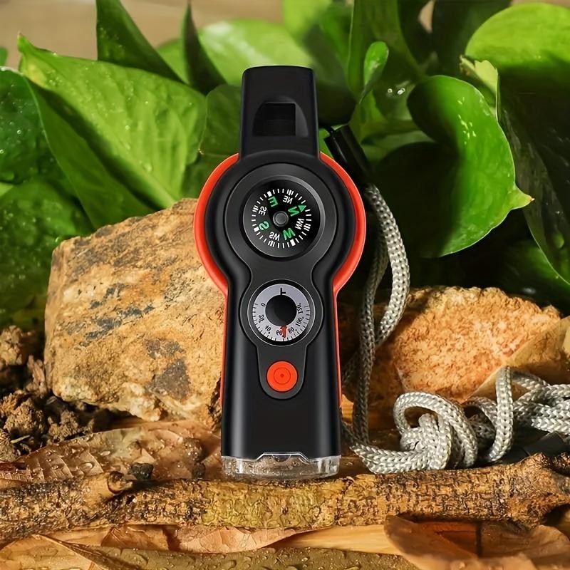 7-in-1 Survival Multi-Tool Whistle ABS Outdoor Safety Whistle with ...