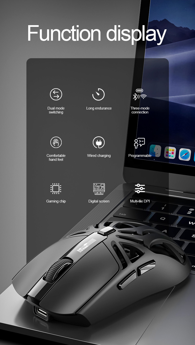 SMAILWOLF RS8 1000Hz Bluetooth mouse, three-mode connection ...