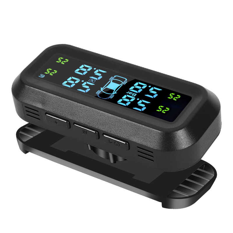 Car Universal Tpms Monitoring System Solar Power Digital Tmps Lcd Display Security Alarm Tire