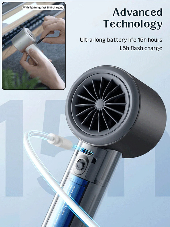 【Powerful Airflow/Portable Small/Rechargeable Battery】Jisu Turbo High ...