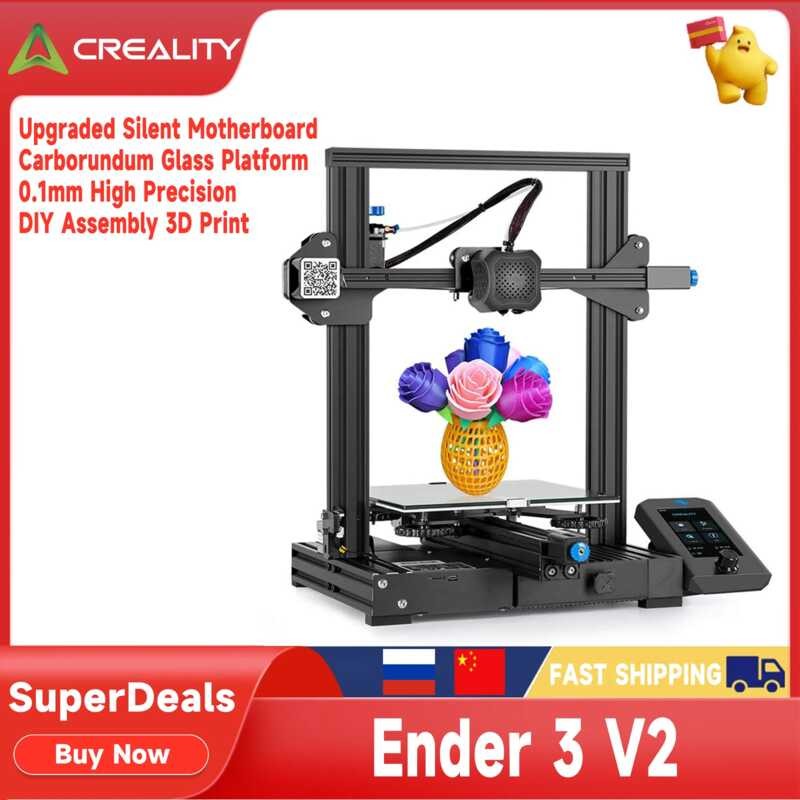 Db1 A61 Creality Ender 3 V2 FDM 3D Printer 4.3" Smart Color Screen ...