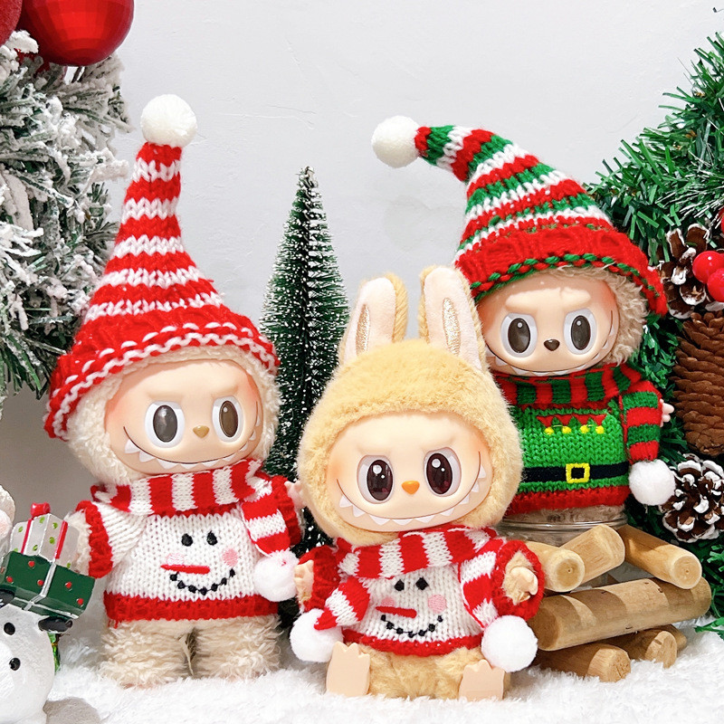 17cm Labubu Clothes Christmas Santa Claus Costume for Labubu Have A ...
