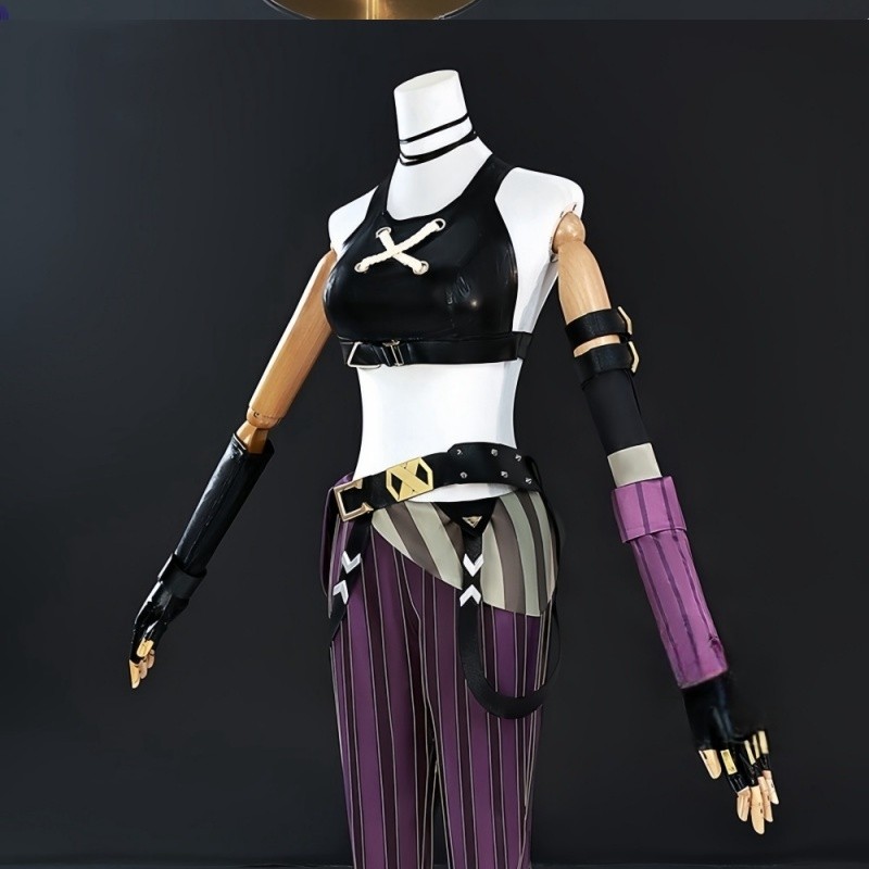 Game LOL JINX Cosplay Costume Arcane TV Series Pow-Pow JINX Cosplay ...