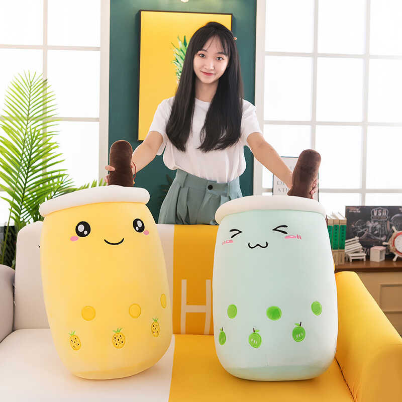 LY 22-70Cm Giant Size Bubble Plushies Squishy Milk Boba Pillow Peluche ...