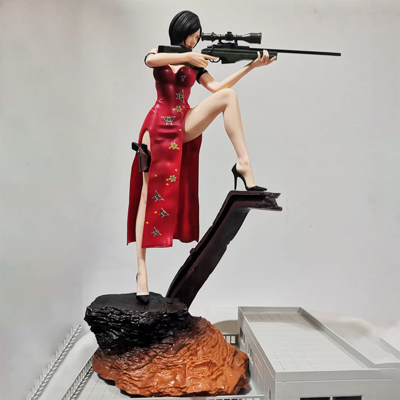 Evil Anime Figures Leather Jacket Leon Ada Wong Scott Kennedy Figurines ...