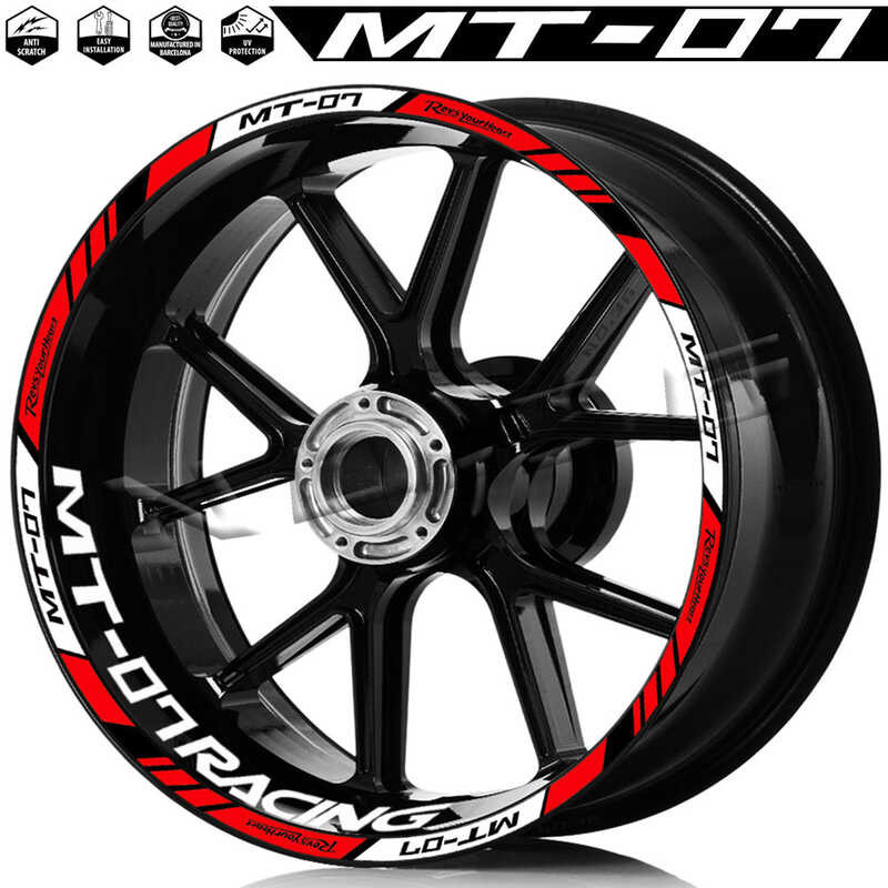 A6 Para Sa 3 Mt-07 MT 07 Mt07 Reflective Motorcycle Sticker Rim Decal ...