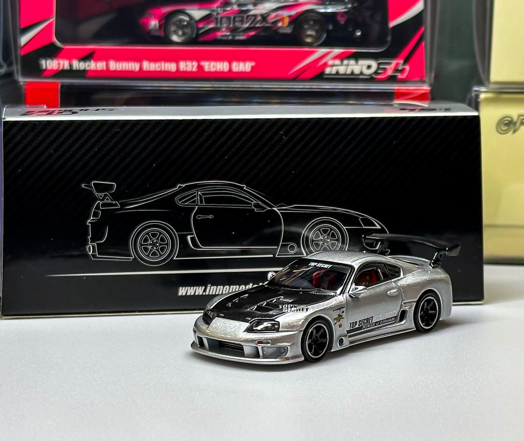 INNO 1/64 Toyota Supra (A80) GT300 "TOP SECRET" Limited Edition Diecast ...