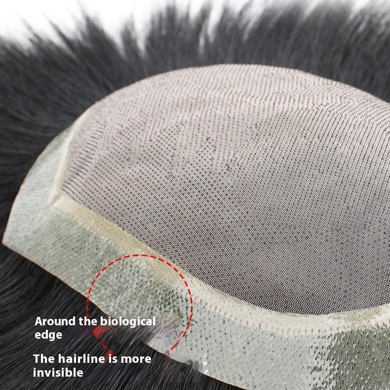3# Net With Pu Around Fine Cutting Men Toupee 100% Human Hair No knots ...