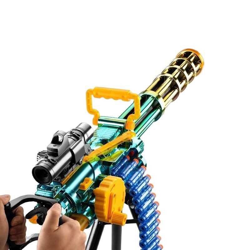 electric continuous Gatling firing machine gun children's boy toy ...