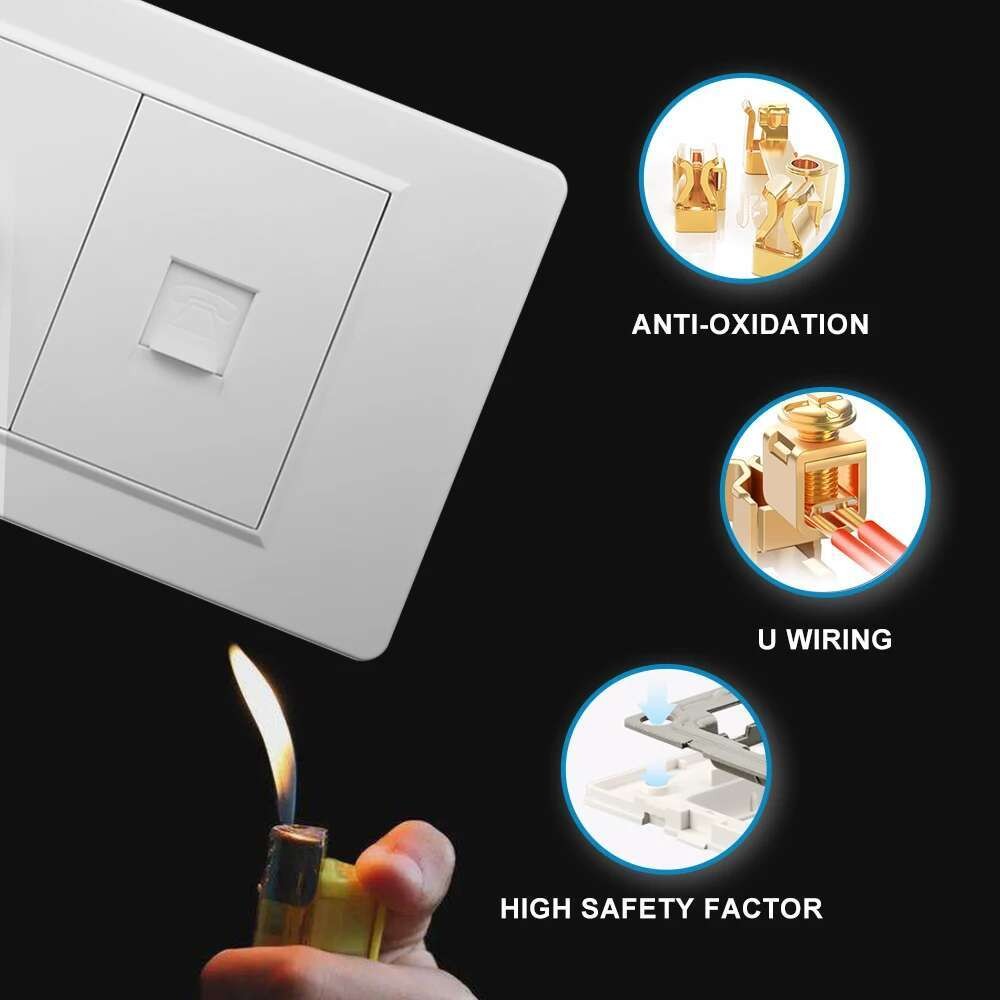 VISWE EU Standard Electrical Outlet 220V Korea 118*72mm Plastic Panel ...
