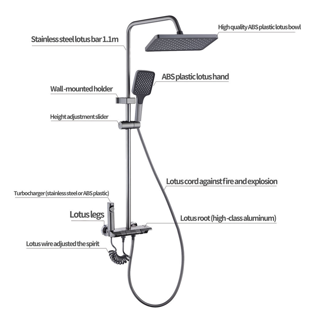 DUJIU new mechanical Cheap High Quality Shower Set with Faucet 304 ...