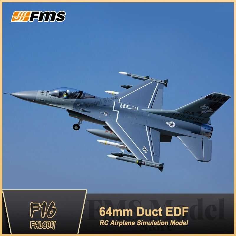 New Fms 64Mm F-16 F16 V2 Falcon Fighter Jet Edf Simulated Aircraft Model RC Airplane | Shopee ...