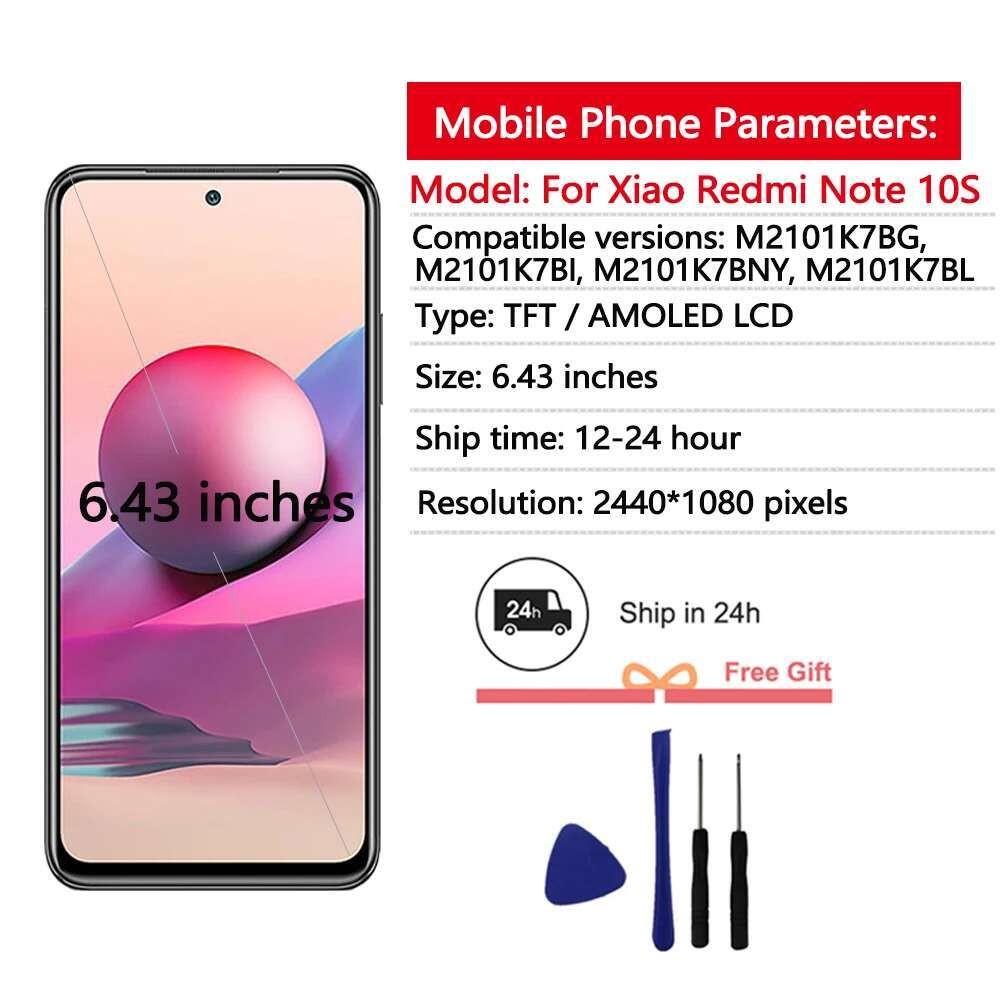 AMOLED 6.43" Xiaomi M2101K7BG Display Touch Screen Digitizer Panel Para ...