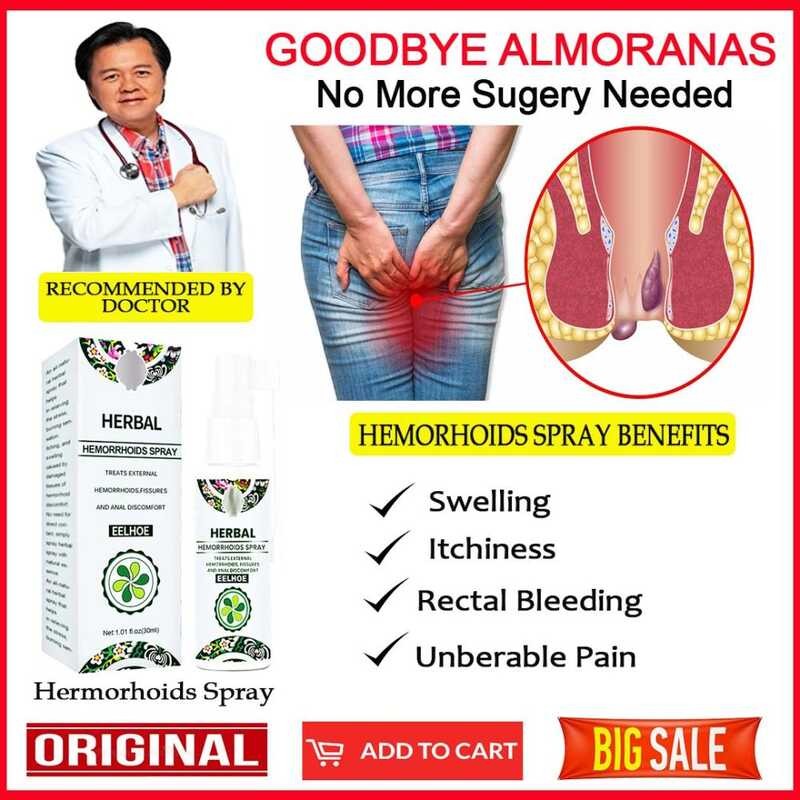Super COD Effectivenatural Herbal Hemorrhoids Pure Organic Almoranas ...