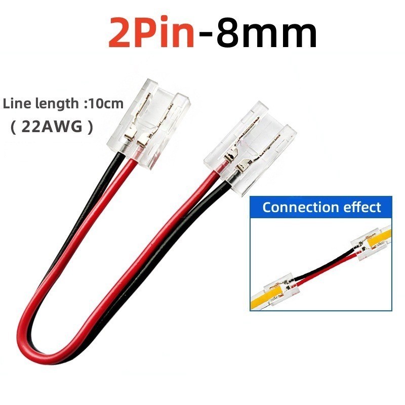 5pcs 2pin 3pin 4pin COB Led Light Strip Wire Connectors 5mm/8mm/10mm ...