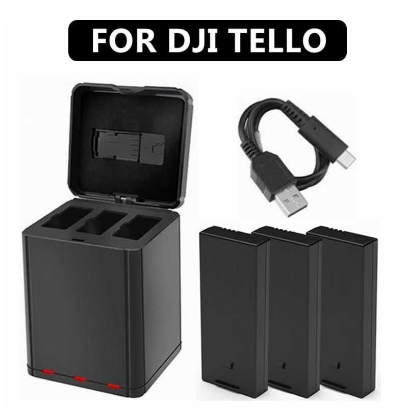 Tello Drone USB Charger Battery Box + Type-C Charging Cable + 3Pcs ...