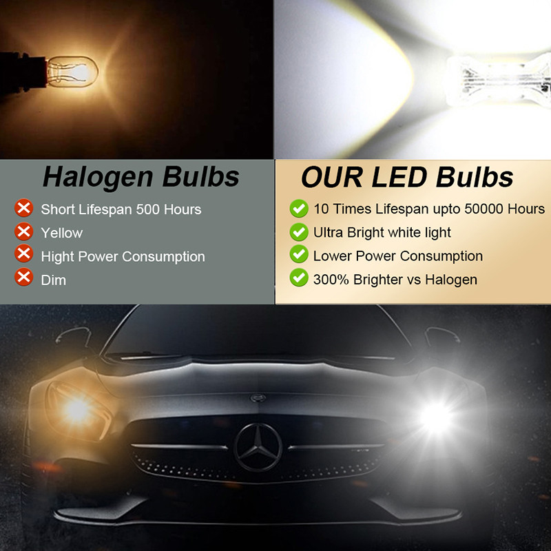 HLXG 1/4PCS T10 W5W lens Led Flash Strobe Bulb 194 WY5W Flashing ...