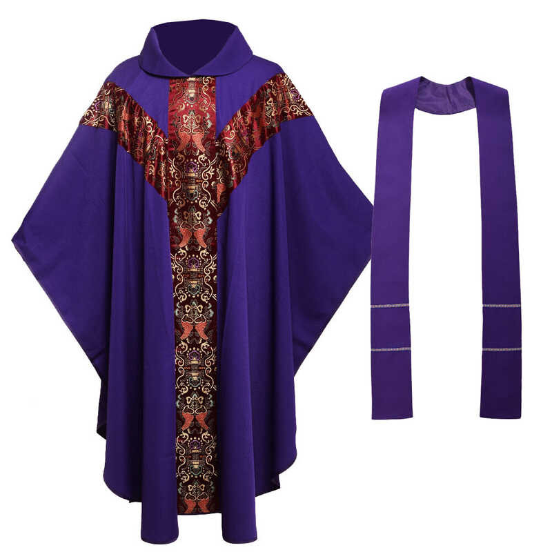 Catholic Clergy Surplice Vestments Celebrant Chasuble Church Her Mass ...