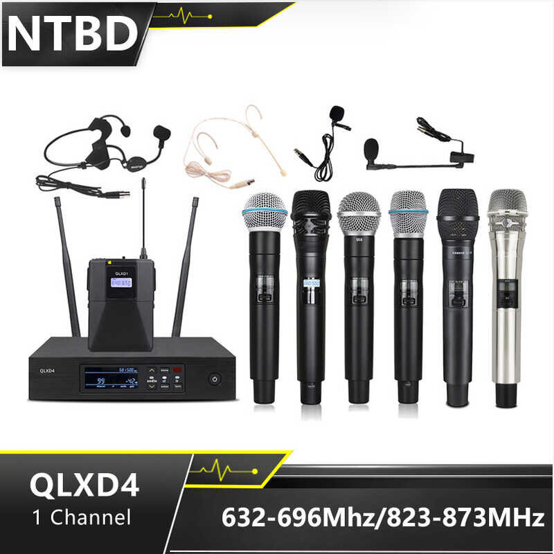 Qlxd4 NTBD B58 M8 M9 Beta87a UHF Wireless Microphone High Quality Professional Wireless ...