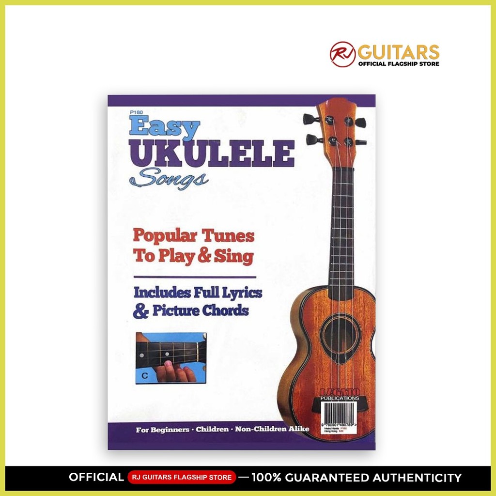 RJ Guitars - CHORDS BOOK - Easy Ukulele Songs (Instructional Book ...