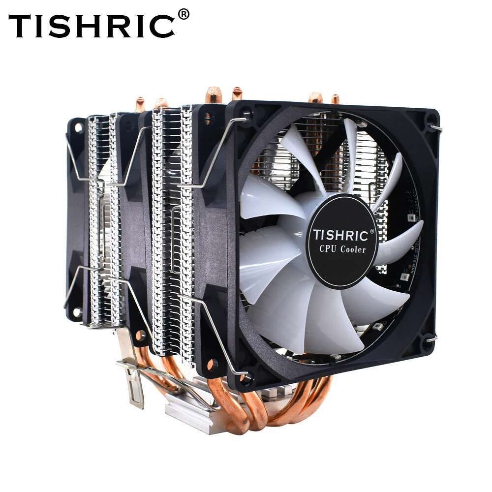 TISHRIC Cook RGB 4Pin PWM 4/6 Heat Pipes CPU Cooler radiator PC Fan ...