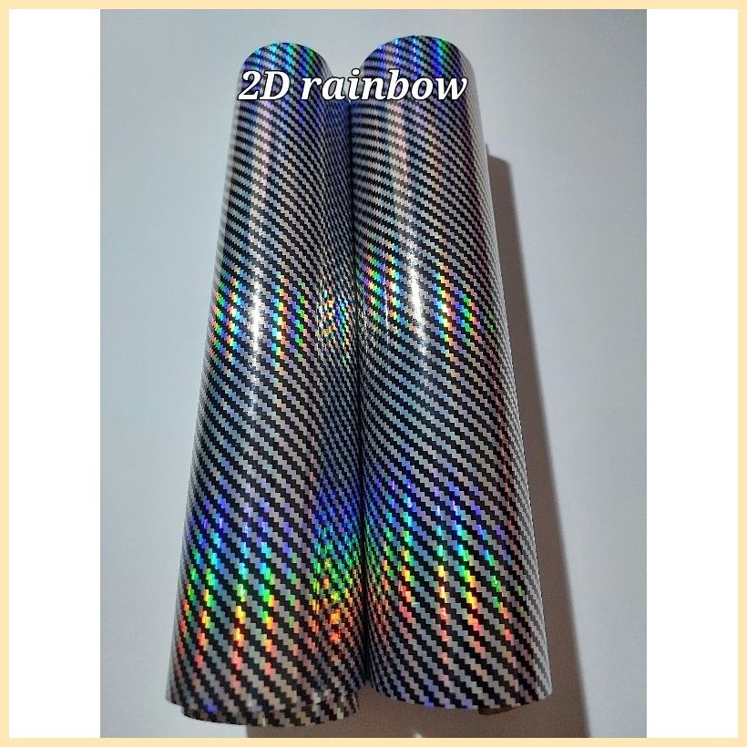2D Rainbow Holographic glossy Carbon Fiber Vinyl Sheet Car Wrap Film ...