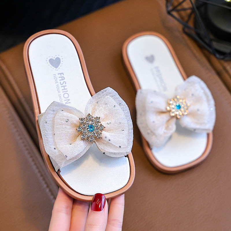 COCO Girls' Slip-On Sandals Suede Bowknot Model YND8837 | Shopee ...