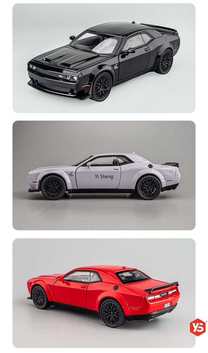 1:32 Scale Fast Furious Dodge Challenger SRT Diecast Model Car With ...