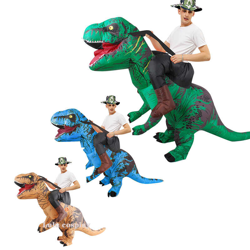 Tt Halloween Adult Dinosaur Iatable T-Rex Suit Ride Sa Dino Costumes ...