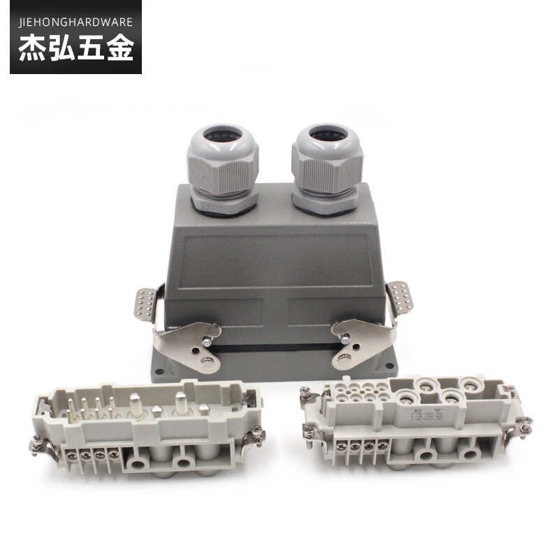 Rectangular aviation plug HDC-HK004/8 double heavy-duty connector ...