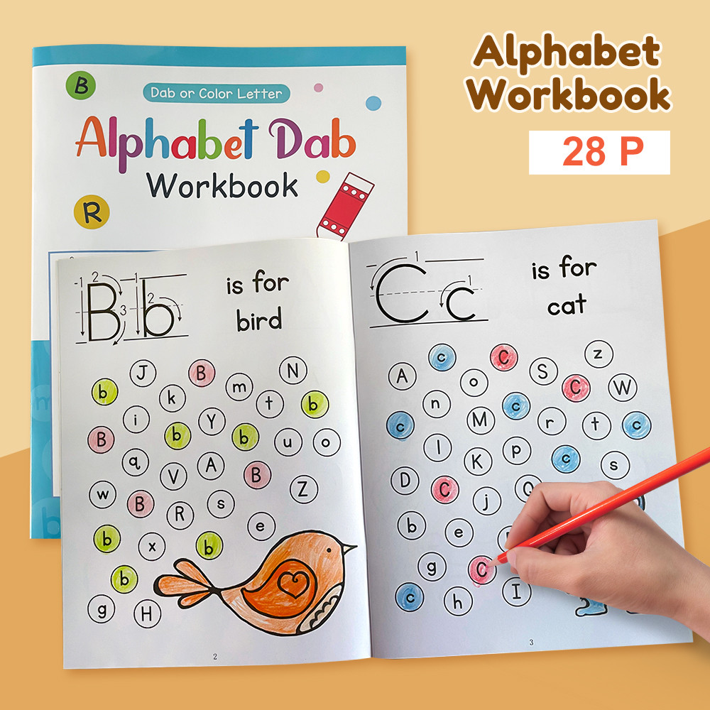 28 Pages Kids Alphabet Tracing Workbook Children Preschool Early ...