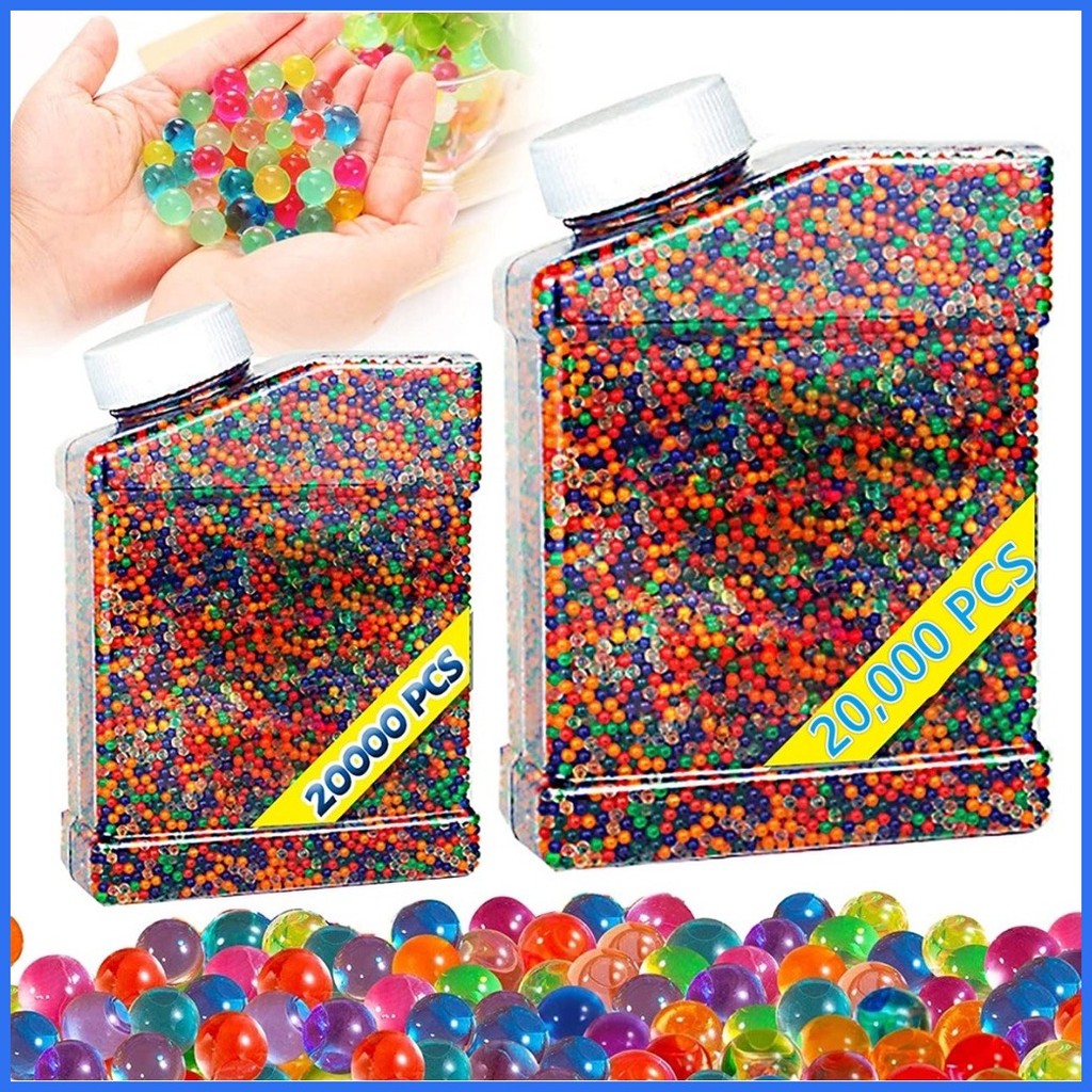 LJE 20000pcs water gel blaster gel beads blue and colorful | Shopee ...