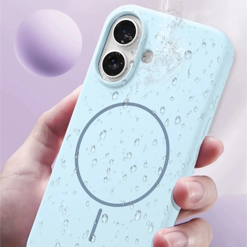 Desert Titanium High Quality Liquid Silicone Magnetic Phone Case For ...