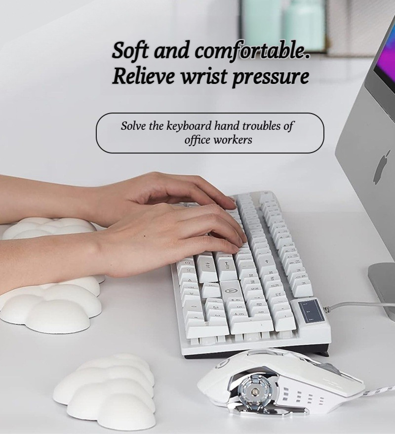 [Fast Shipping]Cloud Keyboard Support Wrist Rest Leather Non-Slip ...
