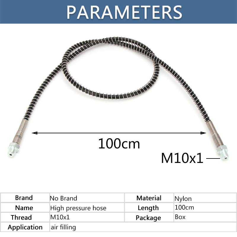 100cm High-Pressure Nylon Hose with Quick Connect Couplings M10x1 ...