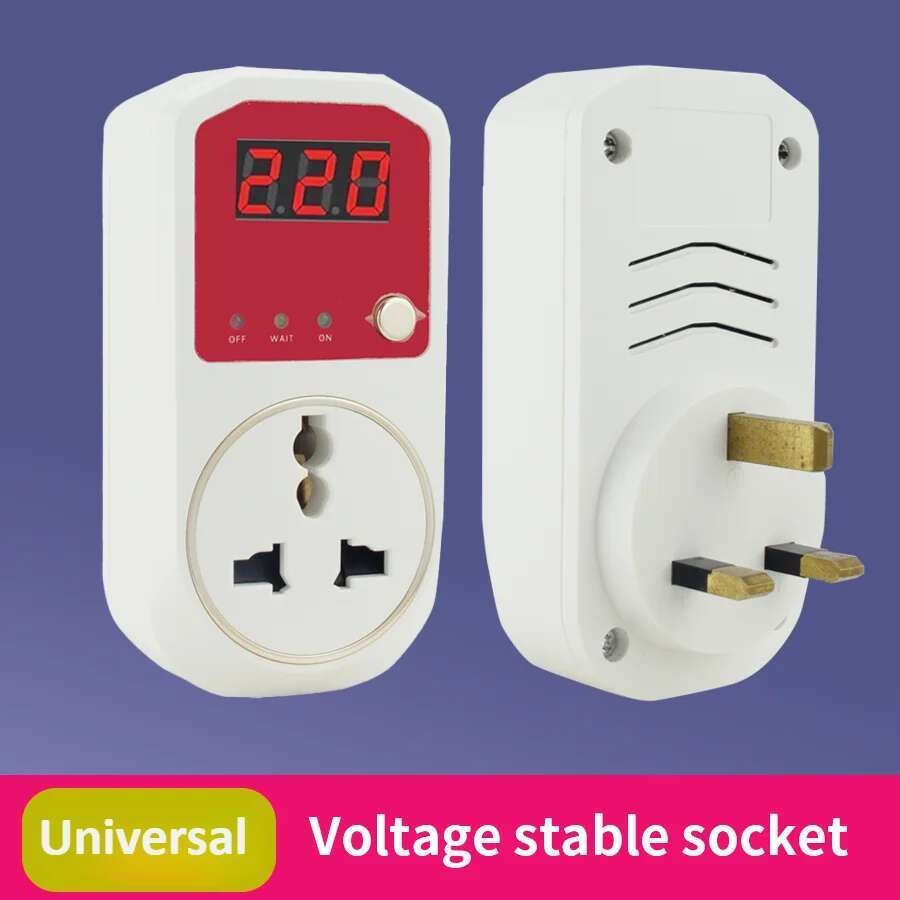 Automatic AC100-240V 13A power surge protector UK Plug socket voltage safe refrigerator ...