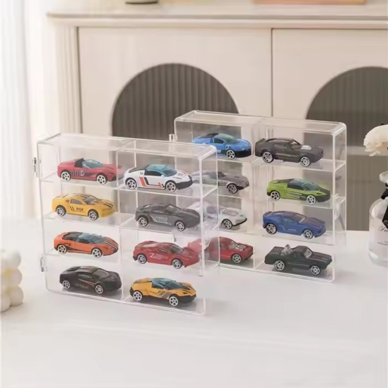 8 Slot Acrylic Toy Car Display Cabinet 1:64 for Hotwheels Models ...